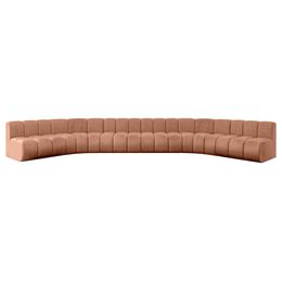 WOHNLANDSCHAFT modulares Sofa Montra-U2 - 581x174x70 cm Apricot