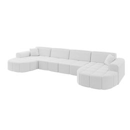 WOHNLANDSCHAFT LIVO-U2 - 400x173x79,5 cm Wei&szlig;