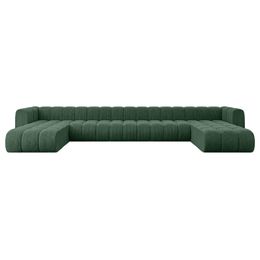 WOHNLANDSCHAFT modulares Sofa Joren-U3 - 501x177x70 cm Gr&uuml;n
