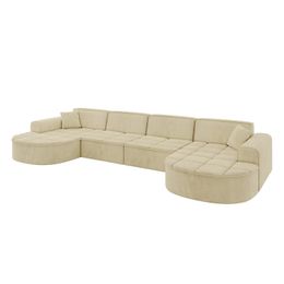 WOHNLANDSCHAFT TARO-U2 - 388x171x79,5 cm Beige