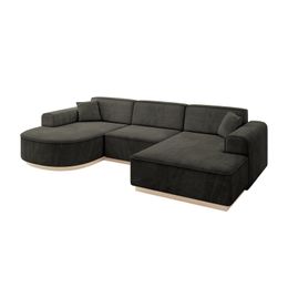 WOHNLANDSCHAFT ARRIO-U1 303x171x83 cm Schwarz