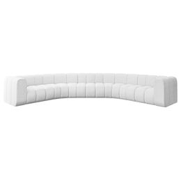 WOHNLANDSCHAFT modulares Sofa Lazro-U1 - 373x373x70 cm Wei&szlig;