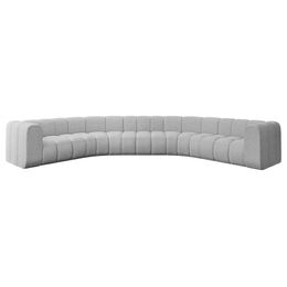 WOHNLANDSCHAFT modulares Sofa Lazro-U1 - 373x373x70 cm Hellgrau