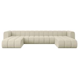 WOHNLANDSCHAFT modulares Sofa Joren-U2 - 410x177x70 cm Beige