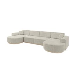 WOHNLANDSCHAFT MARI-U2-v1 - 388x171x83 cm Creme Cord