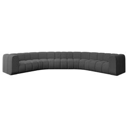WOHNLANDSCHAFT modulares Sofa Lazro-U1 - 373x373x70 cm Grau