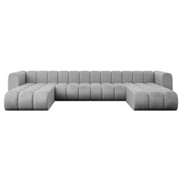 WOHNLANDSCHAFT modulares Sofa Joren-U2 - 410x177x70 cm Grau