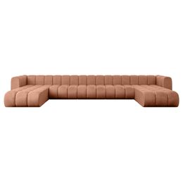 WOHNLANDSCHAFT modulares Sofa Joren-U3 - 501x177x70 cm Apricot