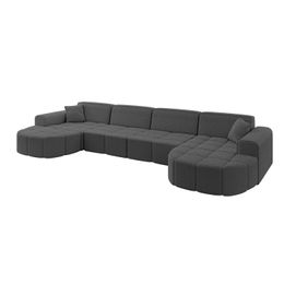 WOHNLANDSCHAFT LIVO-U2 - 400x173x79,5 cm Grau