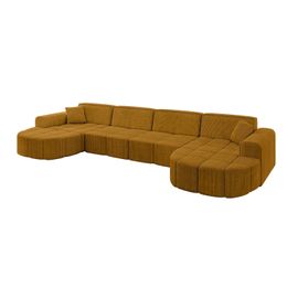 WOHNLANDSCHAFT LIVO-U2 - 400x173x79,5 cm Senfgelb