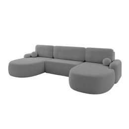 WOHNLANDSCHAFT mit Schlaffunktion und Bettkasten LIRA-U - 335x172x89 Grau