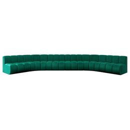 WOHNLANDSCHAFT modulares Sofa Montra-U2 - 581x174x70 cm Gr&uuml;n