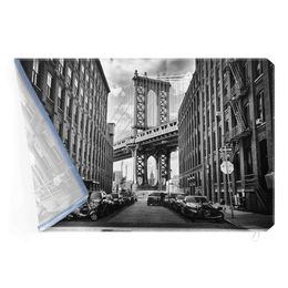 Bilderwelten Akustik-Wechselbild Manhattan Bridge in America