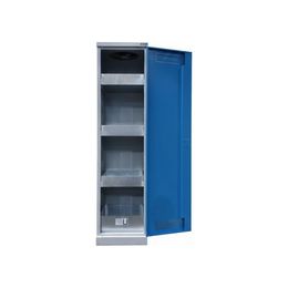 eurokraft pro Umweltschrank, Beistellschrank hoch, 3 Wannenb&ouml;den, HxBxT 1950 x 500 x 500 mm