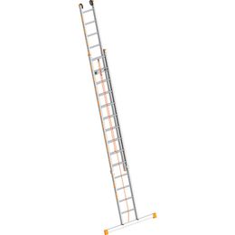 Layher Alu-Seilzugleiter, 2-teilig, ausziehbar, inkl. Traverse, 2 x 14 Sprossen