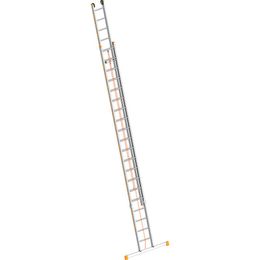 Layher Alu-Seilzugleiter, 2-teilig, ausziehbar, inkl. Traverse, 2 x 20 Sprossen