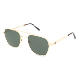 Tommy Hilfiger TH 2192/S | Herren-Sonnenbrille | Fassung: Vollrand, Eckig, Edelstahl, Gold | Glasfarbe: Gr&uuml;n