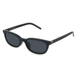 SAINT LAURENT SL M160/F | Damen-Sonnenbrille | Fassung: Vollrand, Rund, Acetat, Schwarz | Glasfarbe: Grau