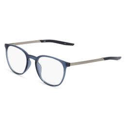 Nike 7280 Brille Unisex | Fassung: Vollrand, Panto, Blau Transparent