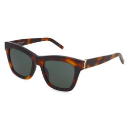 SAINT LAURENT SL M156 | Damen-Sonnenbrille | Fassung: Vollrand, Cat Eye, Acetat, Havanna | Glasfarbe: Grau