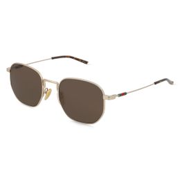 Gucci GG2095S | Herren-Sonnenbrille | Fassung: Vollrand, Rund, Metall, Gold | Glasfarbe: Braun