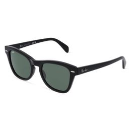 Ray-Ban RB0707S | Unisex-Sonnenbrille | Fassung: Vollrand, Quadratisch, Propionat, Schwarz | Glasfarbe: Gr&uuml;n