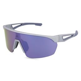 Adidas Sport SP0103 ANEMOS | Unisex-Sonnenbrille | Fassung: Halbrand, Monoscheibe, Kunststoff, Grau | Glasfarbe: Violett Verlaufend