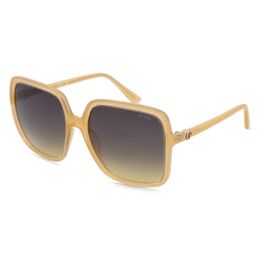 Guess GU00280 | Damen-Sonnenbrille | Fassung: Vollrand, Quadratisch, Kunststoff, Gelb | Glasfarbe: Grau Verlaufend