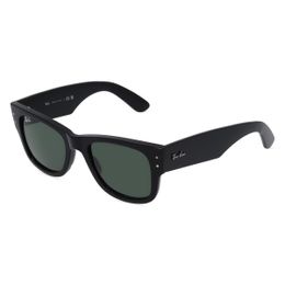Ray-Ban RB 0840S | Unisex-Sonnenbrille | Fassung: Vollrand, Quadratisch, Kunststoff, Schwarz Gl&auml;nzend | Glasfarbe: G15