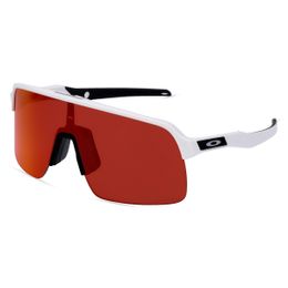 Oakley OO9463 SUTRO LITE | Herren-Sonnenbrille | Fassung: Halbrand, Monoscheibe, Kunststoff, Wei&szlig; Matt | Glasfarbe: Rot