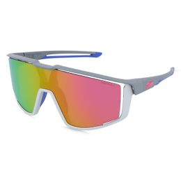 Julbo J5313314 FURY | Unisex-Sonnenbrille | Fassung: Halbrand, Monoscheibe, Kunststoff, Grau Dunkel | Glasfarbe: Braun