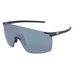 Julbo J5941114 | Unisex-Sonnenbrille | Fassung: Halbrand, Monoscheibe, Kunststoff, Schwarz | Glasfarbe: Grau