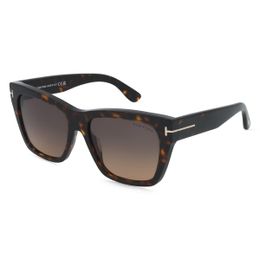 Tom Ford FT1343 FLYNN-02 | Damen-Sonnenbrille | Fassung: Vollrand, Butterfly, Acetat, Havanna Dunkel | Glasfarbe: Rot Verlaufend