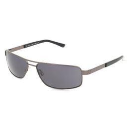 Fielmann OBRA 346 SUN FLEX FA | Herren-Sonnenbrille | Fassung: Vollrand, Quadratisch, Metall, Gun | Glasfarbe: Grau