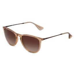 Ray-Ban RB 4171 ERIKA | Damen-Sonnenbrille | Fassung: Vollrand, Panto, Kunststoff, Kristall Braun | Glasfarbe: Braun Verlaufend