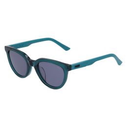 Puma PJ 0073 S | Kinder-Sonnenbrille | Fassung: Vollrand, Panto, Acetat, Gr&uuml;n Transparent | Glasfarbe: Grau