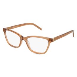 SAINT LAURENT SL M128 Brille Unisex | Fassung: Vollrand, Butterfly, Braun Transparent