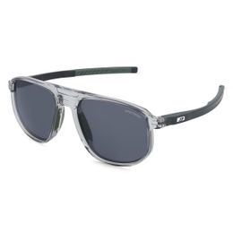 Julbo J5862020 | Unisex-Sonnenbrille | Fassung: Vollrand, Eckig, Kunststoff, Grau Transparent | Glasfarbe: Grau