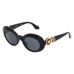 Versace VK4428U | Kinder-Sonnenbrille | Fassung: Vollrand, Oval, Acetat, Schwarz | Glasfarbe: Grau