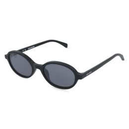 Zadig & Voltaire Zadig & Voltaire SZV512V | Damen-Sonnenbrille | Fassung: Vollrand, Oval, Kunststoff, Schwarz Gl&auml;nzend | Glasfarbe: Grau Spiegel Silber
