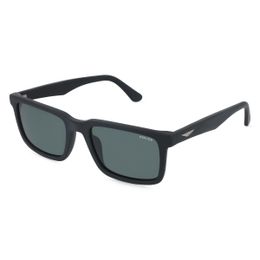 Police SPLP21E | Herren-Sonnenbrille | Fassung: Vollrand, Quadratisch, Kunststoff, Schwarz Matt | Glasfarbe: G15
