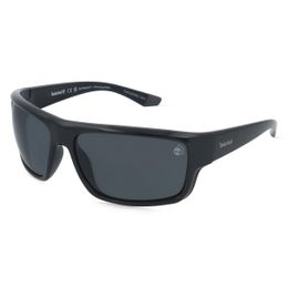 Timberland TB00067 | Herren-Sonnenbrille | Fassung: Vollrand, Eckig, Kunststoff, Schwarz Gl&auml;nzend | Glasfarbe: Grau Verlaufend