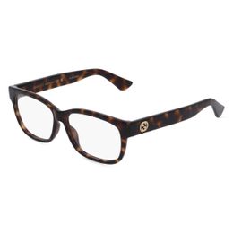 Gucci GG 1341O Brille Unisex | Fassung: Vollrand, Quadratisch, Havanna