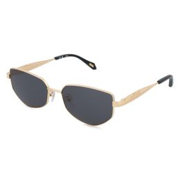 Roberto Cavalli Just Cavalli SJC200 | Damen-Sonnenbrille | Fassung: Vollrand, Geometrisch, Edelstahl, Rosegold Gl&auml;nzend | Glasfarbe: Grau