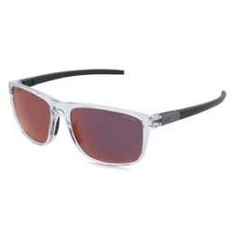 Julbo J5739620 | Unisex-Sonnenbrille | Fassung: Vollrand, Eckig, Kunststoff, Kristall Rot | Glasfarbe: Grau