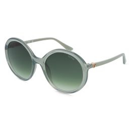 Guess GU00281 | Damen-Sonnenbrille | Fassung: Vollrand, Rund, Kunststoff, Gr&uuml;n Gl&auml;nzend | Glasfarbe: Gr&uuml;n Verlaufend