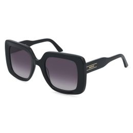 Mexx Eyes 6622 | Damen-Sonnenbrille | Fassung: Vollrand, Eckig, Kunststoff, Schwarz | Glasfarbe: Grau
