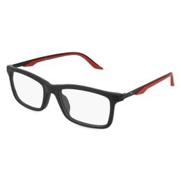 Puma PU0410O Brille Unisex | Fassung: Vollrand, Quadratisch, Schwarz Rot