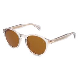 David Beckham DB 1178/S | Herren-Sonnenbrille | Fassung: Vollrand, Panto, Acetat, Grau | Glasfarbe: Gr&uuml;n Spiegel Gr&uuml;n