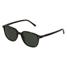 Ray-Ban RB 2193 LEONARD | Unisex-Sonnenbrille | Fassung: Vollrand, Quadratisch, Acetat, Havanna Gl&auml;nzend | Glasfarbe: G15